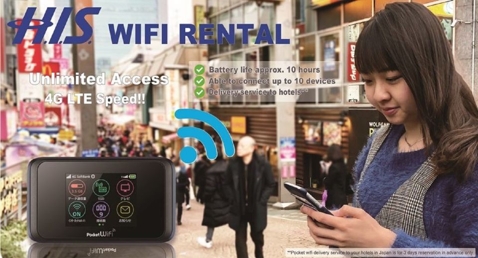 Japan: Unlimited Pocket Wi-Fi Router Rental - Hotel Delivery | Japanasaurus